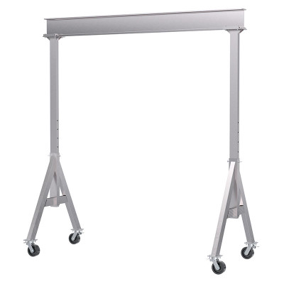 Gantry Crane, Lock Casters, 12ft x 10ft Max Hgt 6,000lb Silver ...