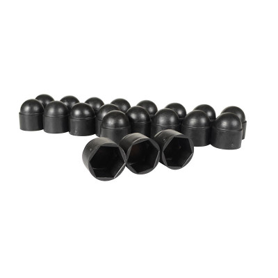 Plastic Bolt Caps, 20 Pack, 3/4in Anchor Size, Black