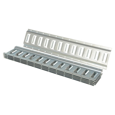 Steel Zinc Plated E-Track, 2 Ft. Length, 6 Pack, Gray