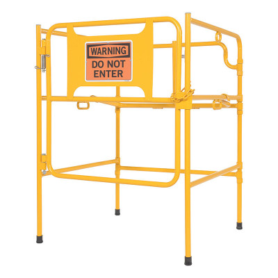 Manhole Guard Rail, Warning Do Not Enter Sign Message, 31 x 30in