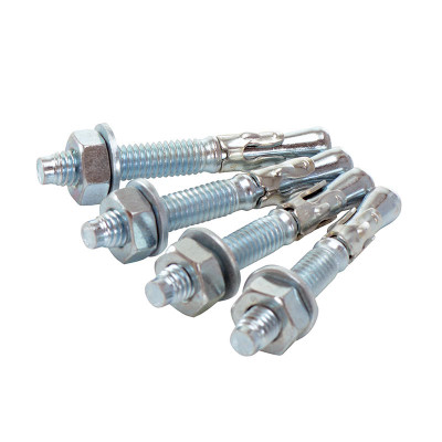 Steel Concrete Sleeve Anchor Bolts, 4 Pack, 3/8in x 3in, Silver ...