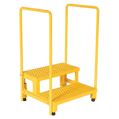 Step Stand, 2-Step, 22-7/8 x 25-15/16 x 43-1/8in, 500 lb., Yellow | CMTP