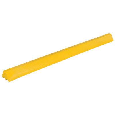 Recycled Plastic Car Stop, 72in x 6in x 4in, Yellow