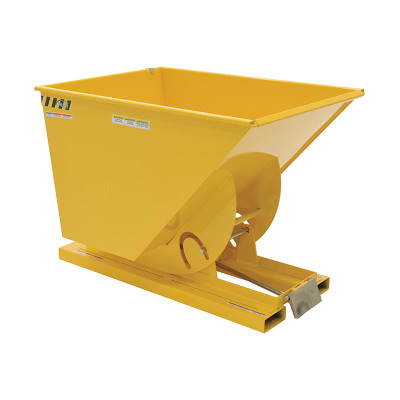 Steel Medium Duty Self Dumping Hopper, 1 Cu Yd, 4000 lb., Yellow | CMTP