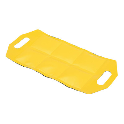 Vinyl Dock Draft Mats, 18in Usable Length, Black / Yellow