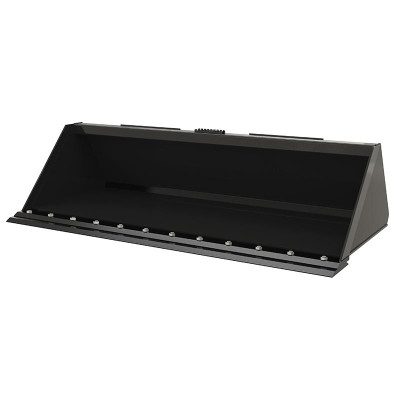Steel Heavy Duty Low Profile Skid Steer Bucket 72in, Black | Certified MTP