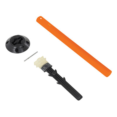 Permanent Sign Post with Base, 36in Height, Orange | CMTP