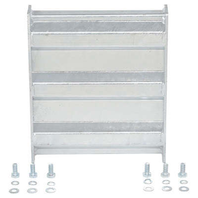 Galvanized 3-Ribbed Bolt On Style Guard Rail, 12in Length, Gray ...