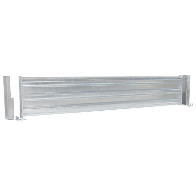 Galvanized 3-Ribbed Dropin Guard Rail, 77.875in Length, Gray ...