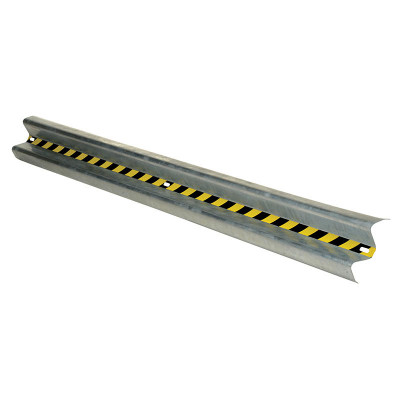 Galvanized Steel Straight Guard Rail, 144in Length, Gray | CMTP