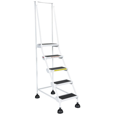 Spring Load Ladder, 5-Steps, 16in Wide, 58 Degree, White | Certified ...
