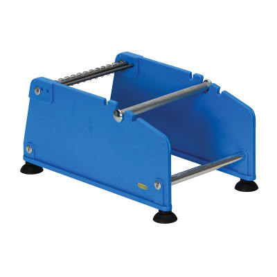 Plastic Label Dispenser Accommodates 4in Wide Labels, Blue