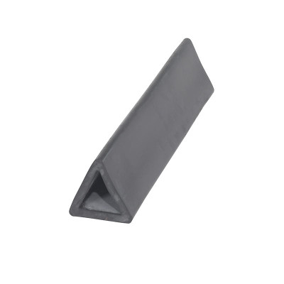 Molded Rubber Extruded Triangular Bumper 18 x 3-5/8 x 3-3/4in, Blk ...