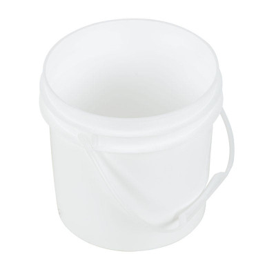 Open Head Pail, Handle, 7-1/2 x 7-1/2 x 7-1/2in 1 Gall, White
