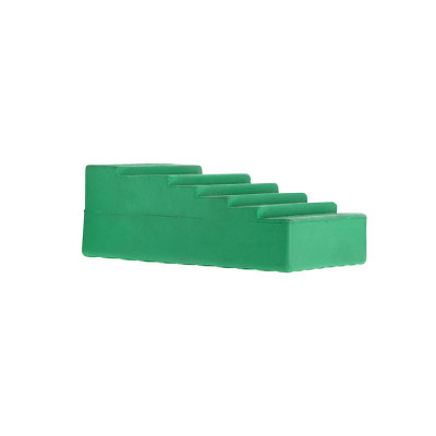 Urethane Pallet Truck Wedge with Magnet 5-3/4 x 4 x 2-1/4in, Green