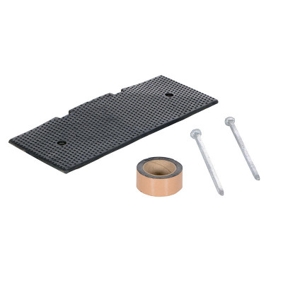 Rubber Female End Cap Asphalt Hardware, 8-7/8 x 23-1/2 x 1-5/8in | CMTP