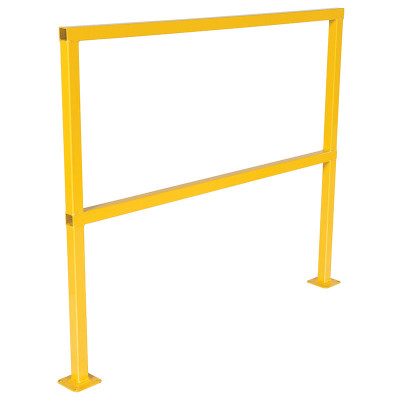 Steel Square Safety Handrail, 50-1/2in x 4in x 42in, Yellow | Certified ...