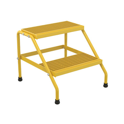 Aluminum 2-Step Knock Down Stand, 500 lb., Yellow