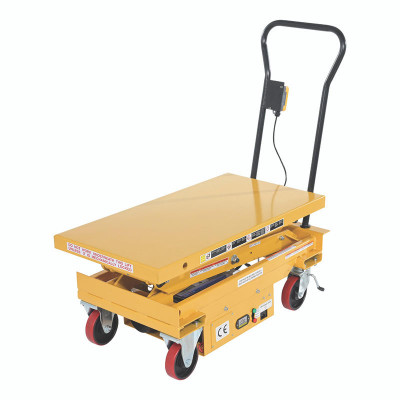 DC Powered Hydraulic Scissor Cart, 20-1/2 x 39-3/4in, 1000lb ...