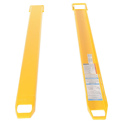 Steel Fork Extensions, 4in x 72in, 4000 lb., Yellow