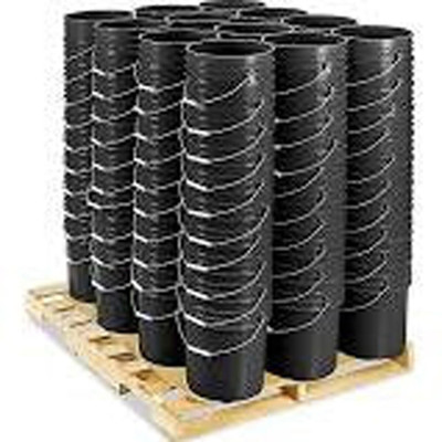 Black Pail, 5-Gallon, 29 Gauge Steel (Pallet of 108) | Certified ...