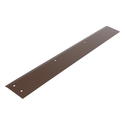 Dock Leveler Approach Plate with Bevel, 12 x 96 x 1/4in, Brown