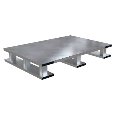 Solid Top Skid Bottom Pallet 36 x 24 x 6in, 4000 lb., Silver ...