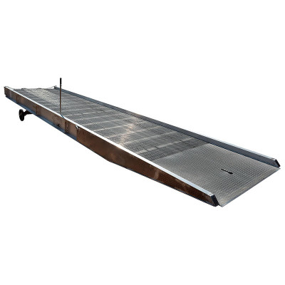 Aluminum Yard Ramp, 360in x 86in, 16000 lb., Silver