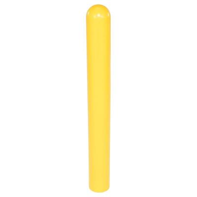 Low Density Plastic Bollard Post Cover, 42 x 4-1/2in, Yellow