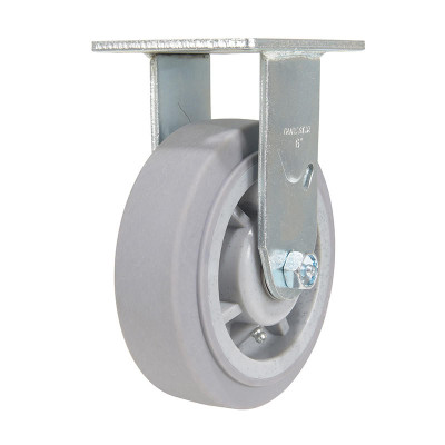Rubber Rigid Caster, 6in x 2in Width, 600 lb., Gray | Certified MTP
