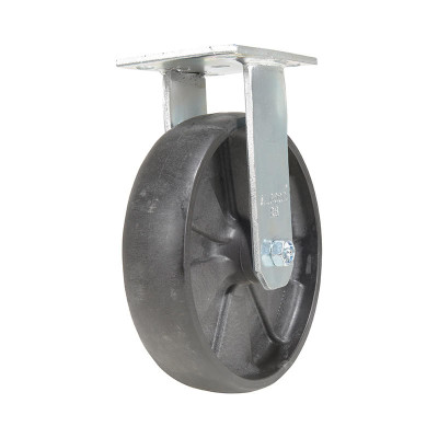 RollX Glass Filled NylonRigid Caster, 8 x 2in Width, 1250lb, Blk