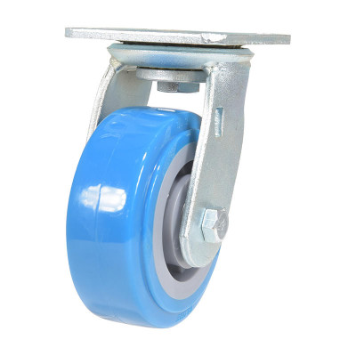 Swivel Caster, 5in x 2in Width 771 lb., Light, Blue/Gray | CMTP
