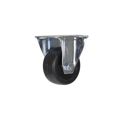 Rubber Rigid Caster, 2in Diameter x 1in Width 55 lb., Black | Certified MTP