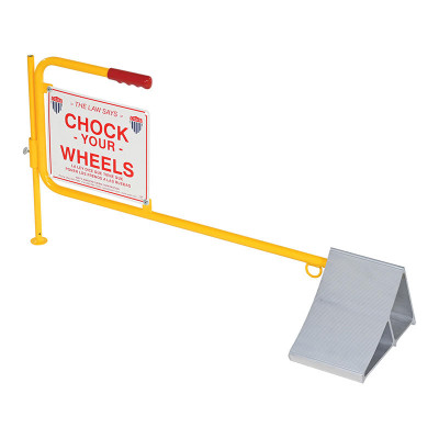 Wheel Chock, with Sign 11-7/8 x 40-1/8 x 20-1/4in, Yellow | Certified ...