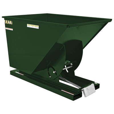 Heavy Duty Self Dumping Hopper, 1 Cu Yd, 6000 lb., Hunter Green ...