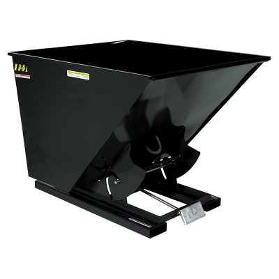 Heavy Duty Hopper, Self Dumping, 2 Cu Yd, 6000 lb., Black