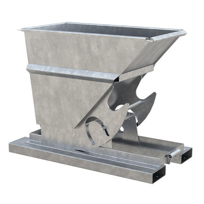 Steel HD No Bump and Dump Hopper, 1/4 Cu Yd, 6000 lb., Galvanized | CMTP