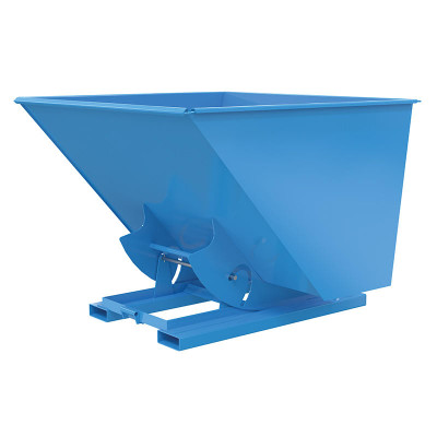 Steel No Bump and Dump Hopper, 2-1/2 Cu Yd, 2000 lb., Sky Blue