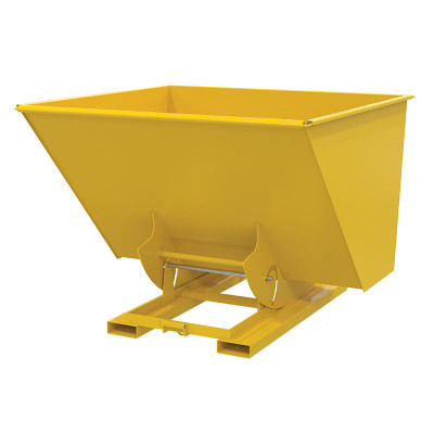 Steel No Bump and Dump Hopper, 2-1/2 Cu Yd, 4000 lb., Yellow | CMTP