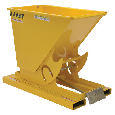 Steel Heavy Duty Self Dumping Hopper, 1/3 Cu Yd, 6000 lb., Yellow ...