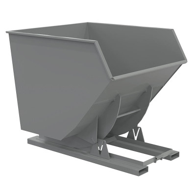 Heavy Duty No Bump and Dump Hopper, 3-1/2 Cu Yd, 6000 lb., Gray ...