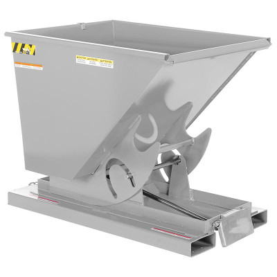 Steel Heavy Duty Self Dumping Hopper, 1/2 Cu Yd, 6000 lb., Silver ...