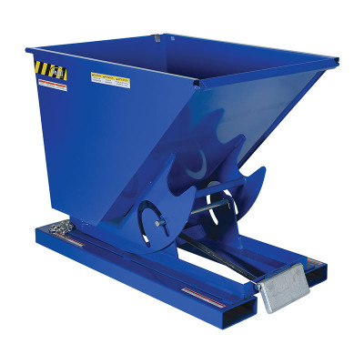 Steel Light Duty Self Dumping Hopper, 1/2 Cu Yd, 2000 lb., Blue