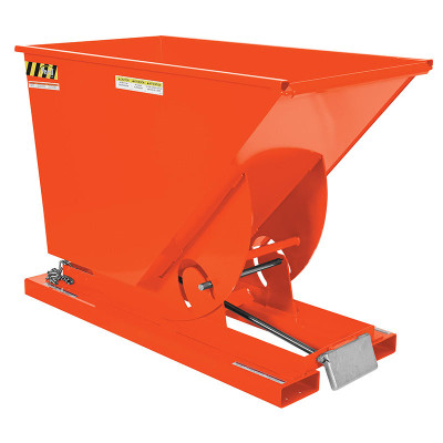 Steel Heavy Duty Self Dumping Hopper, 3/4 Cu Yd, 6000 lb., Orange ...