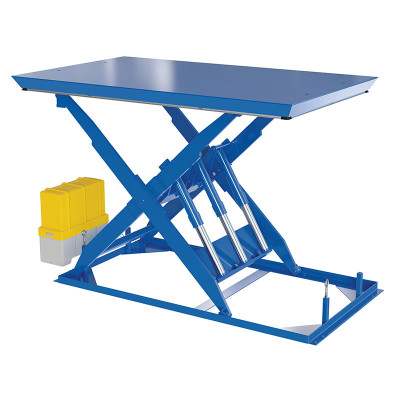 Steel Electric Hydraulic Lift Table, 82in, 8000 lb., Blue