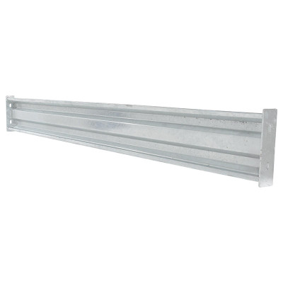 Galvanized 2-Ribbed Bolt On Style Guard Rail, 90in Length, Gray ...