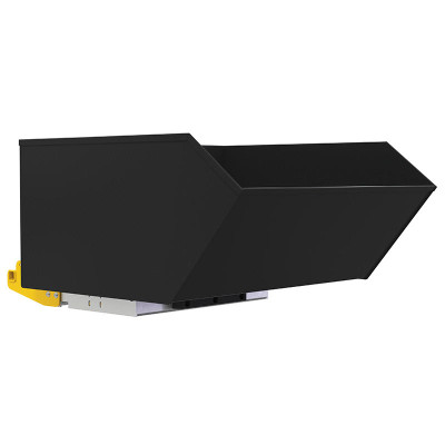 Steel Heavy Duty Bump and Dump Hopper, 1 Cu Yd, 6,000 lb., Black