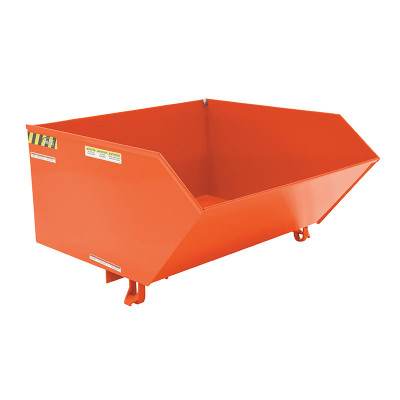 Steel Low Profile Self Dumping Hopper, 1 Cu Yd, 6000 lb., Orange | CMTP