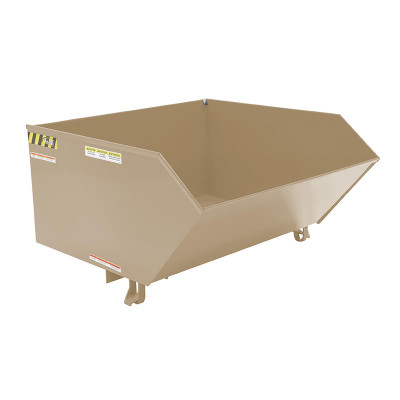 Steel Low Profile Self Dumping Hopper, 1 Cu Yd, 4000 lb., Beige