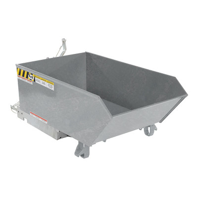 Low Profile Self Dumping Hopper, 1/4 Cu Yd, 6000 lb., Galvanized